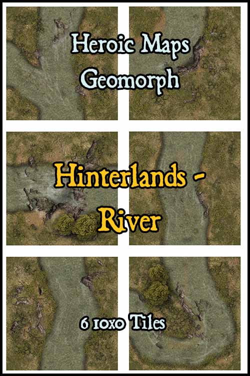 Heroic Maps - Geomorphs: Hinterlands River - Heroic Maps | Ruins ...