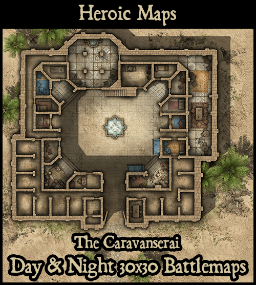 Heroic Maps - Day & Night: The Caravanserai - Heroic Maps | Buildings ...