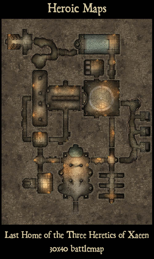 Heroic Maps - Last Home of the Three Heretics of Xaeen Foundry VTT ...