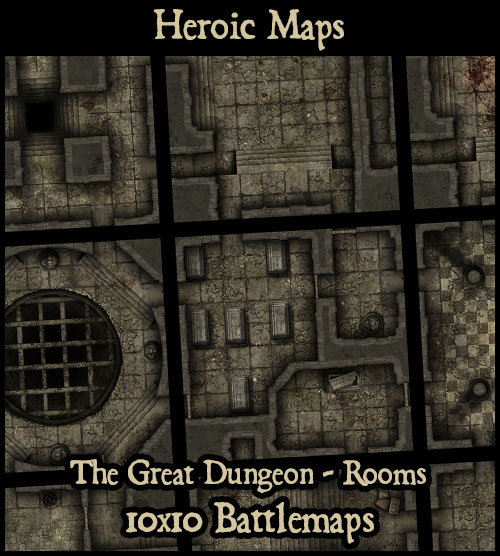 Heroic Maps - Geomorphs: The Great Dungeon - Rooms - Heroic Maps ...