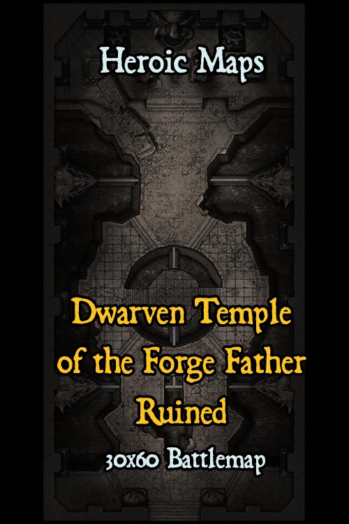 Heroic Maps - Dwarven Temple of the Forge Father Ruined - Heroic Maps ...